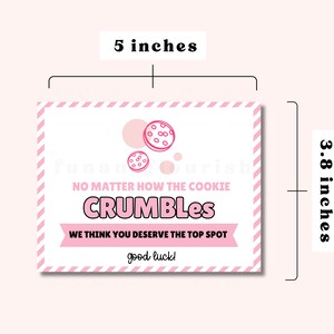 Cheer Cookie Crumble Tag, Cheerleading Gift Tag, No Matter How the ...