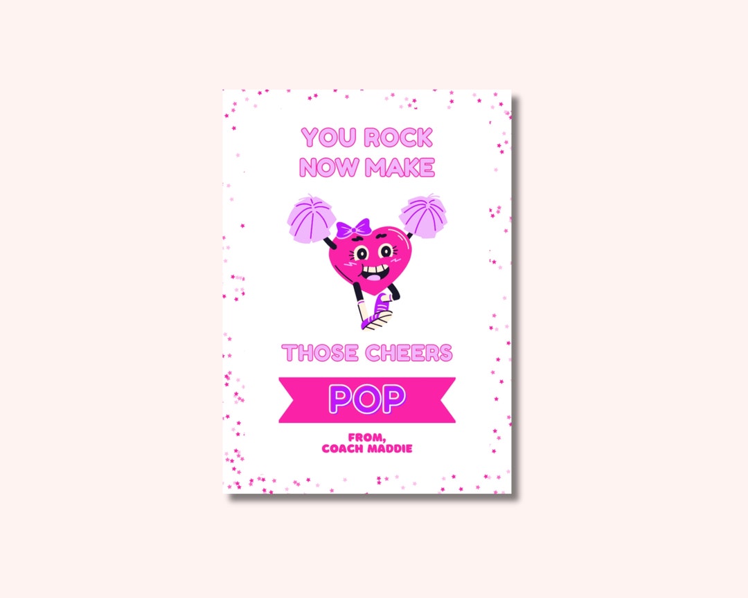 Printable Cheer Squad Back to School Tag | Editable You Rock Now Make ...