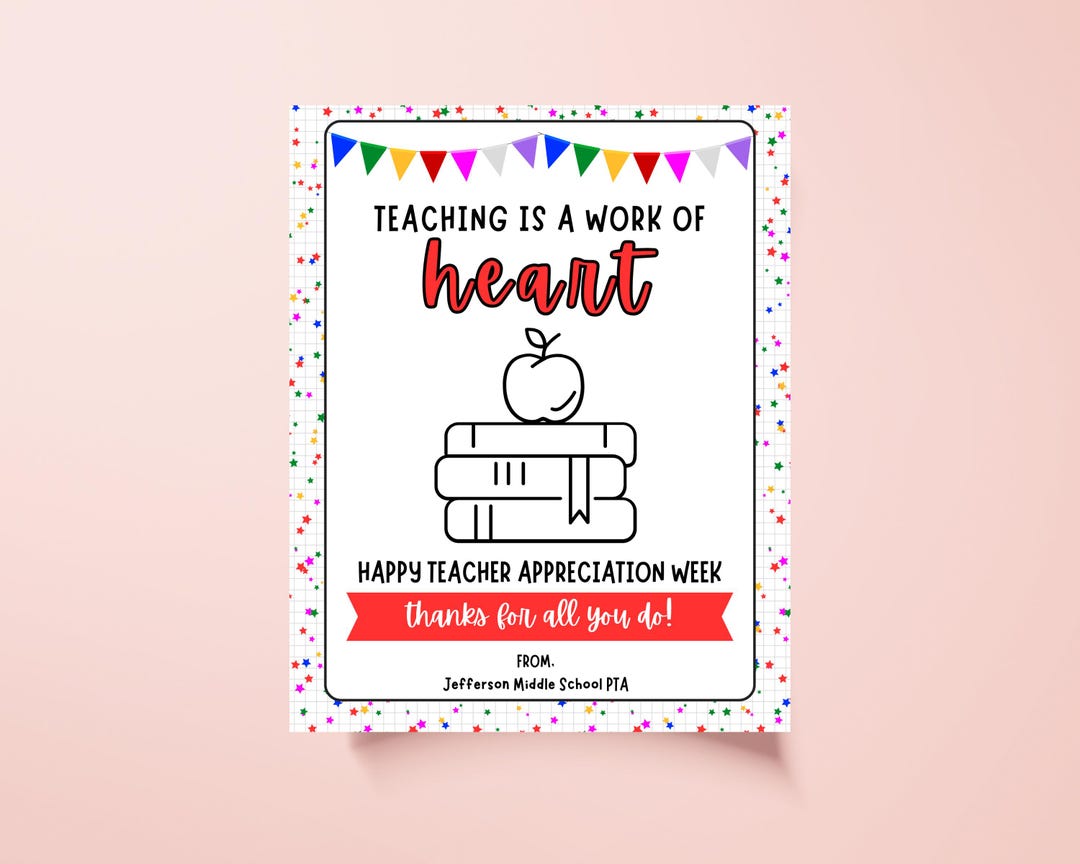 Editable Teacher Appreciation Sign: Canva Template (digital Download ...