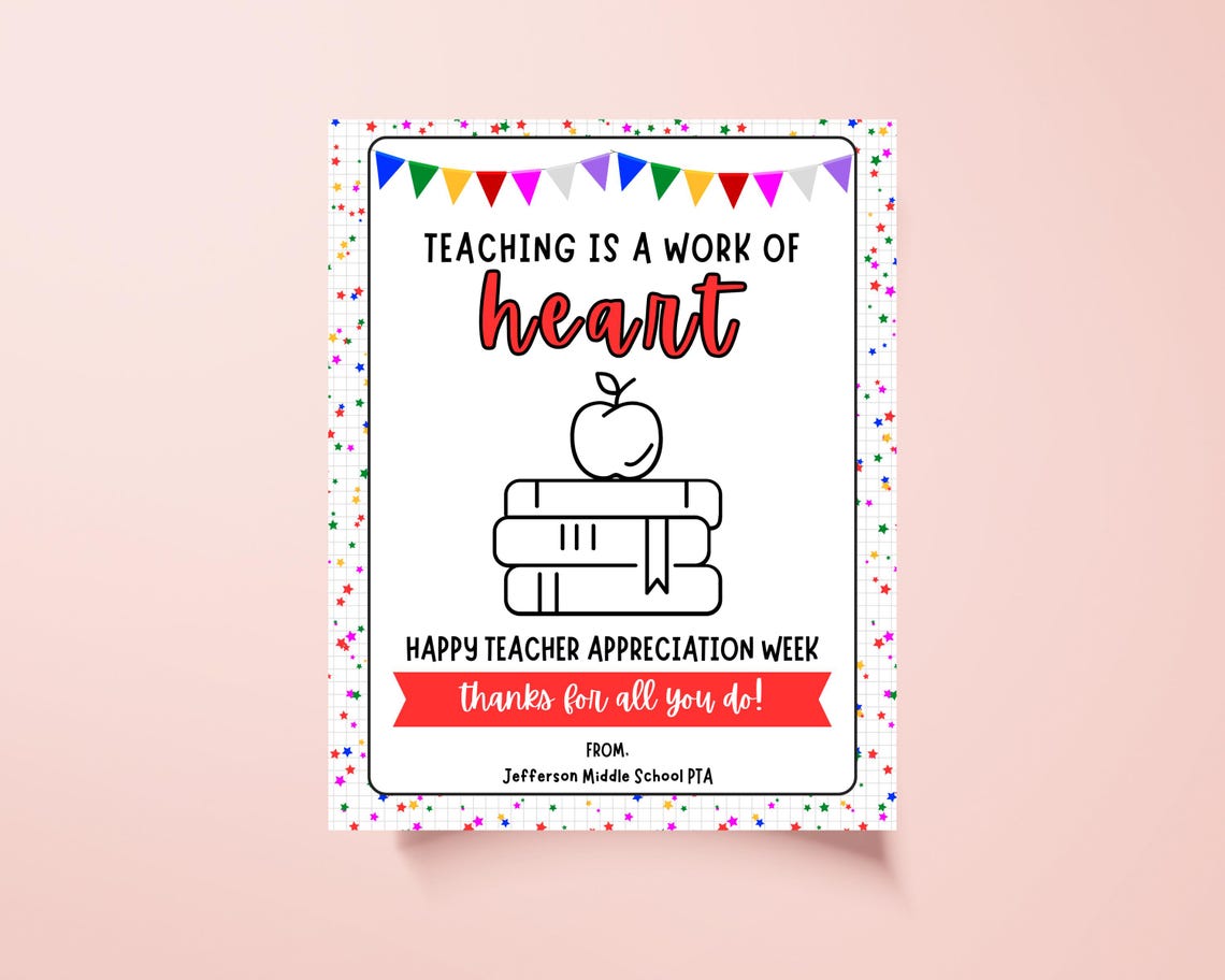 Editable Teacher Appreciation Sign: Canva Template (digital Download ...
