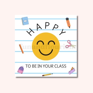 Welcome Back to School Teacher Gift Tags | Happy to Be in Your Class ...