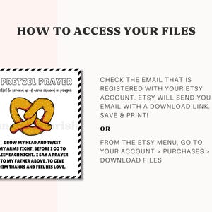 Pretzel Prayer Tag | VBS Kids Church Tag | Church Printable Tag ...