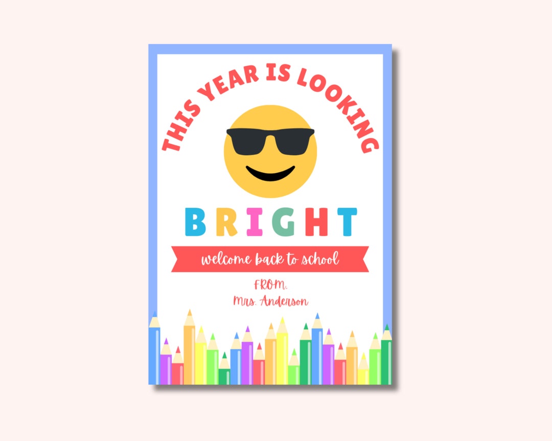 Back to School Gift Tags | This Year is Looking Bright, Welcome Back ...