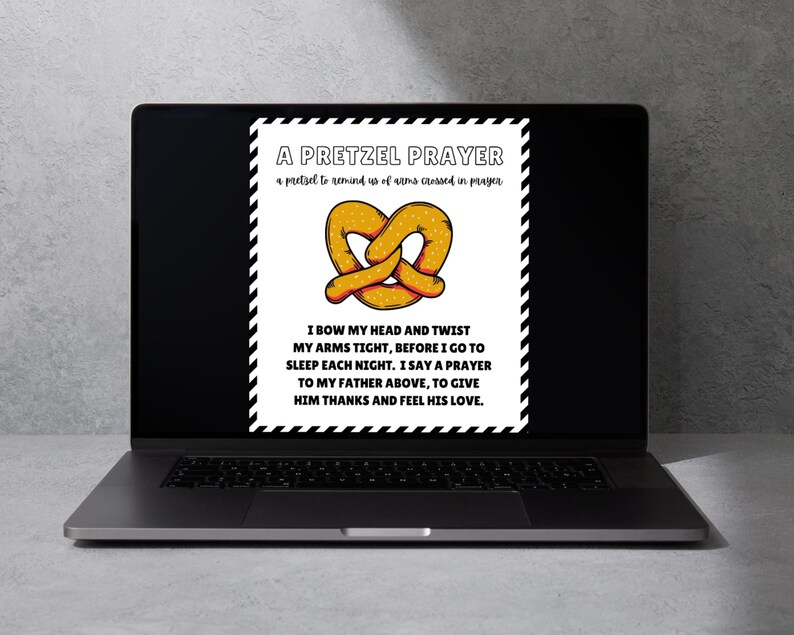 Pretzel Prayer Tag | VBS Kids Church Tag | Church Printable Tag ...