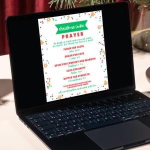 Christmas Cookie Tray Prayer Tag | Bible Verse Cookie Tag | Church ...