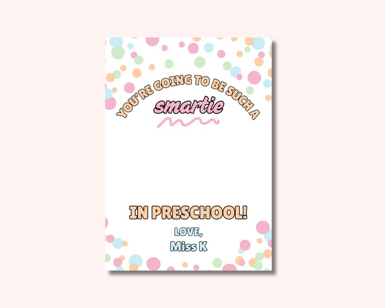 Printable First Day of School Candy Treat Tag Any Grade You're Going to ...