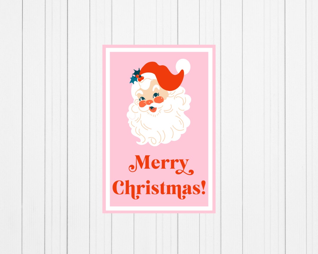 Pink Christmas Tags Printable | Printable Pastel Christmas Tags | Pink ...