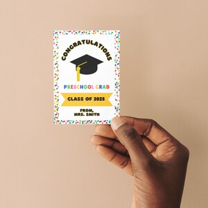 Preschool Graduation Tags, Congratulations Preschool Grad Tag ...