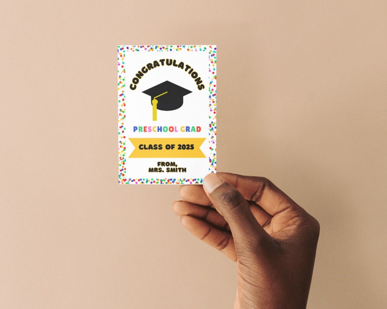 Preschool Graduation Tags, Congratulations Preschool Grad Tag ...