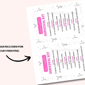 Cheer Competition Survival Kit Printable | Pink | Printable Cheer Team ...