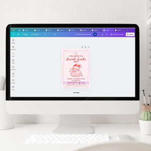 Secret Santa Party Invitation | Pink Christmas Invite | Holiday Party ...