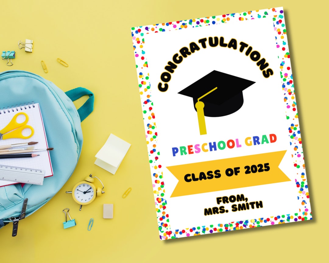 Preschool Graduation Tags, Congratulations Preschool Grad Tag ...
