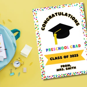 Preschool Graduation Tags, Congratulations Preschool Grad Tag ...