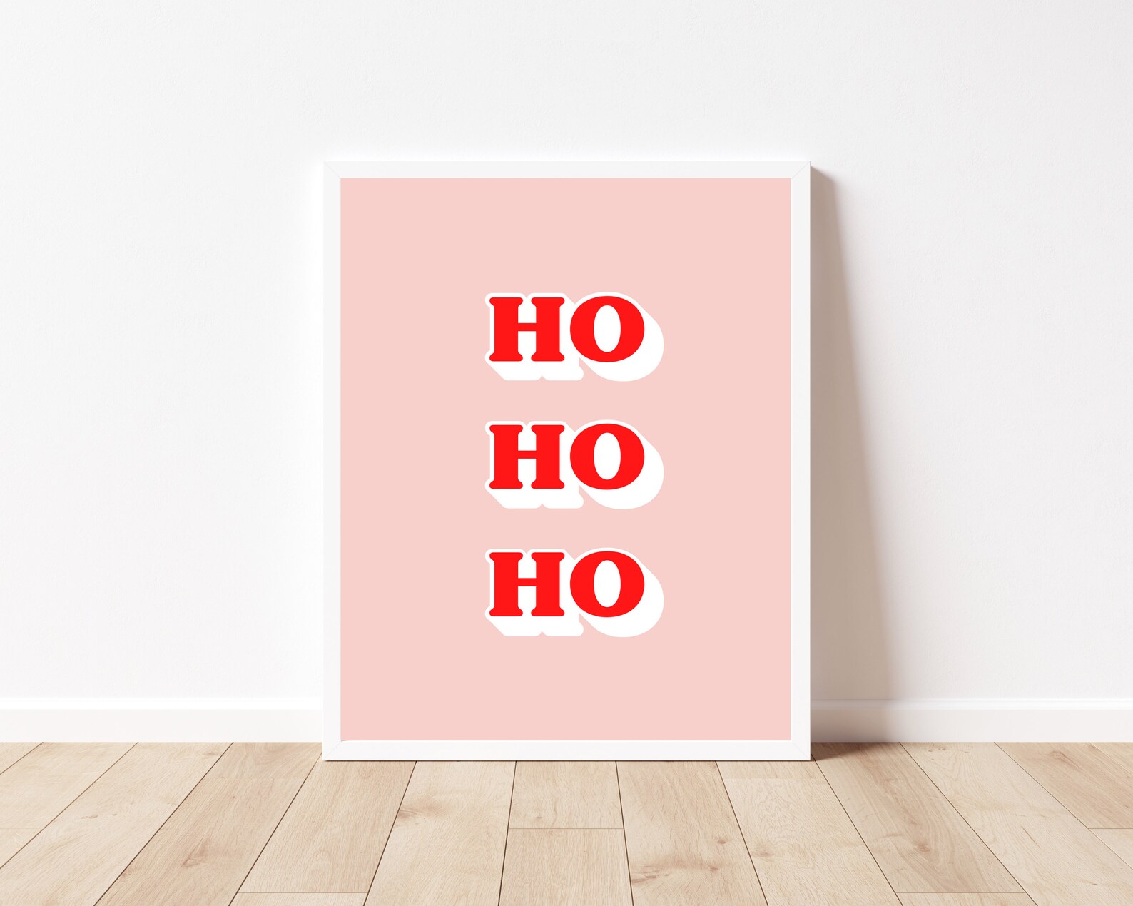 Pink HO HO HO Print Pink Christmas Printables Pink - Etsy