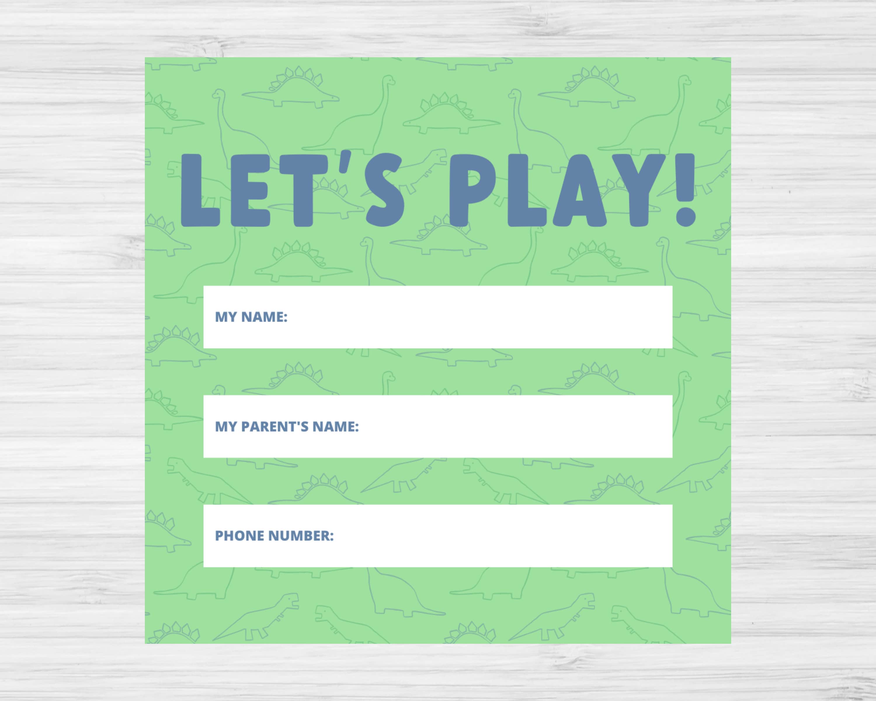 Playdate Card Boys Playdate Invite Playdate Card Summer | Etsy
