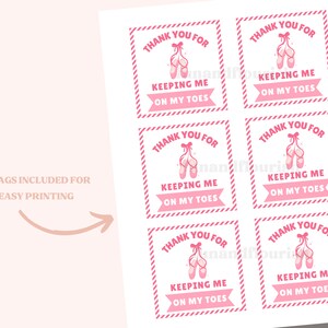 Ballet Printable Tag | Dance Recital Tag | Ballet Teacher Tag | Dance ...