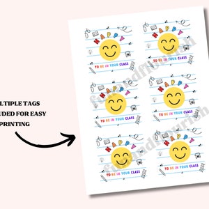 Welcome Back to School Teacher Gift Tags | Happy to Be in Your Class ...