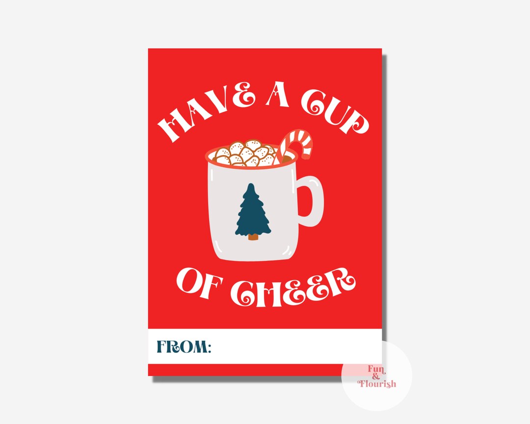 Have a Cup of Cheer Gift Tag | Christmas Coffee Tag | Neighbor ...