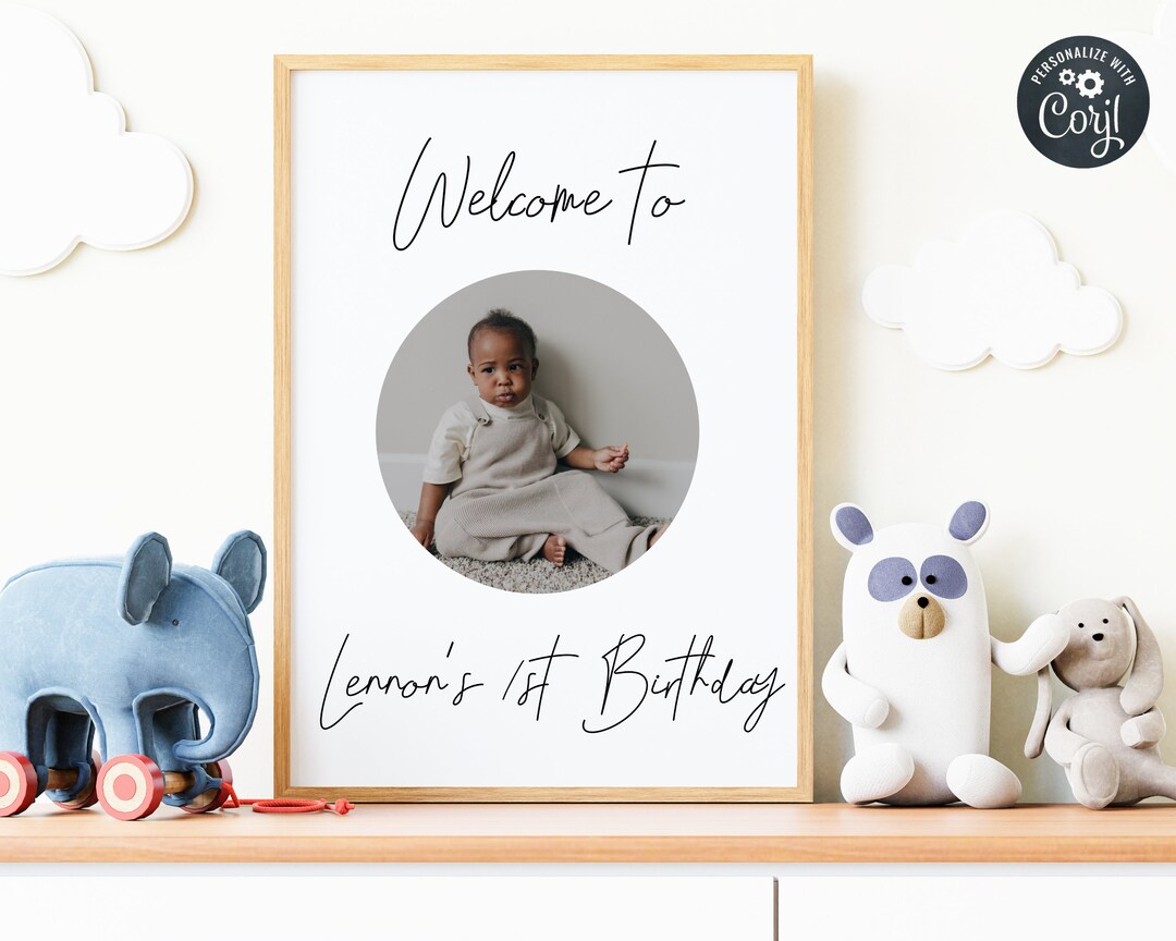First Birthday Welcome Sign | First Birthday | Minimalist First ...