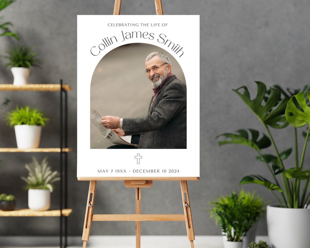 Funeral Welcome Sign Template | Memorial Service Welcome Sign ...