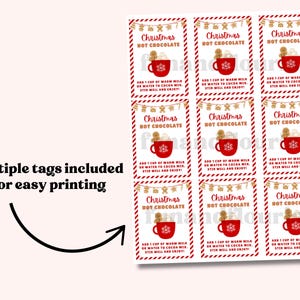 Printable Hot Chocolate Mix Gift Tag | Hot Cocoa Mix Tag | Christmas ...