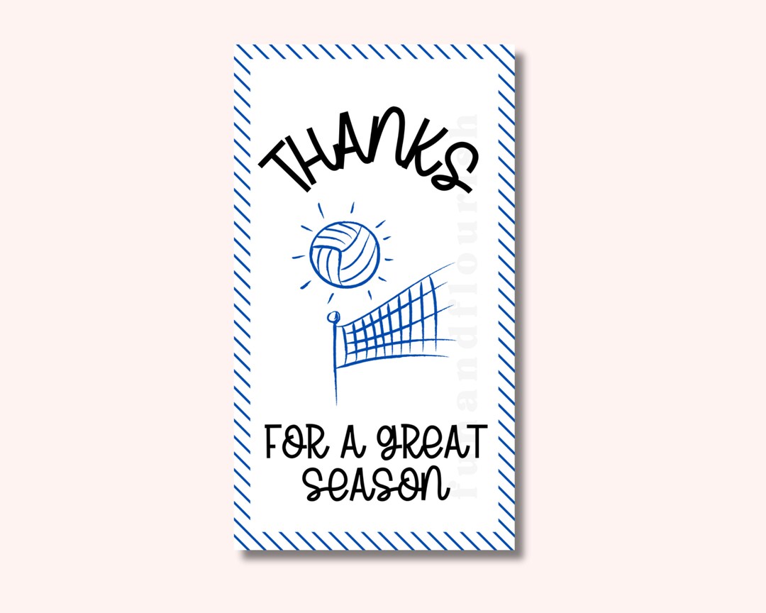Volleyball Great Season Tags, Printable End of Season Volleyball Favor ...