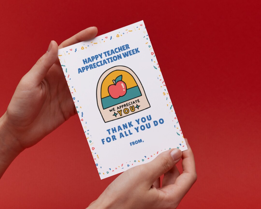 Happy Teacher Appreciation Week, Printable Teacher Appreciation Gift ...