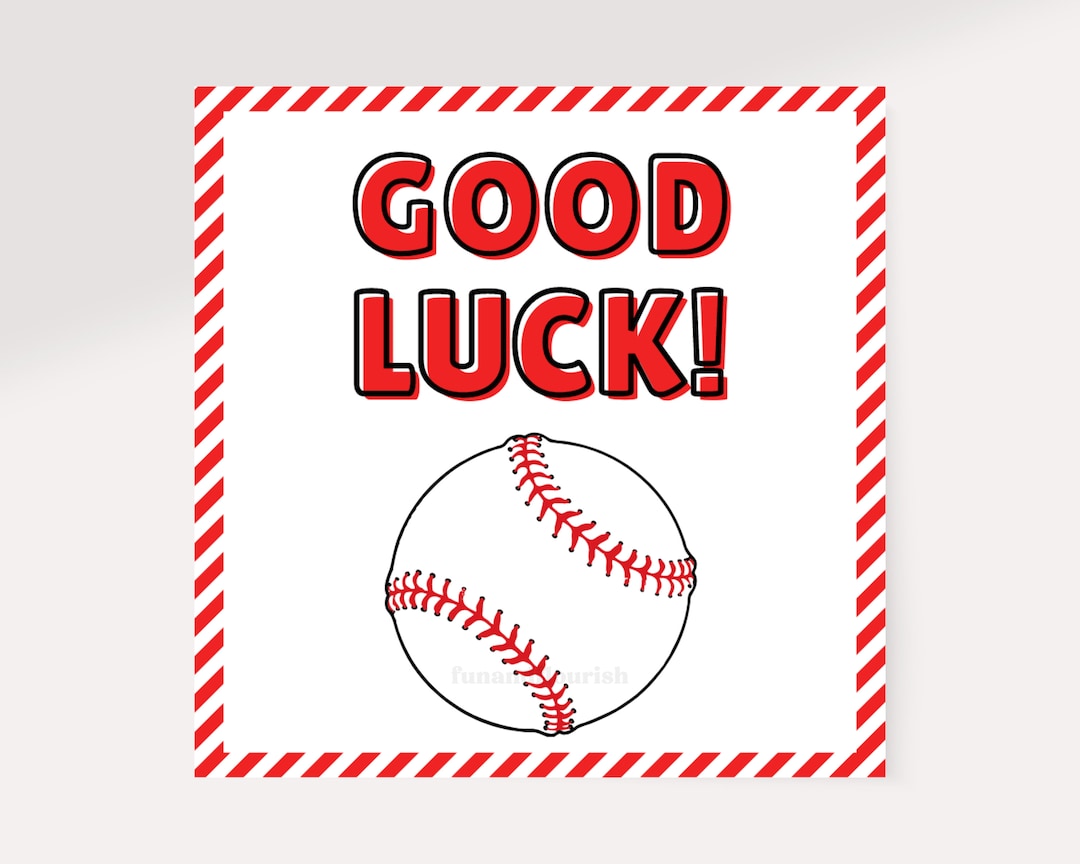 Baseball Treat Tag | Baseball Good Luck Tag for Treats | Game Day Gift ...