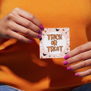 Printable Halloween Cookie Tag: Trick or Treat Design (PDF) - Etsy