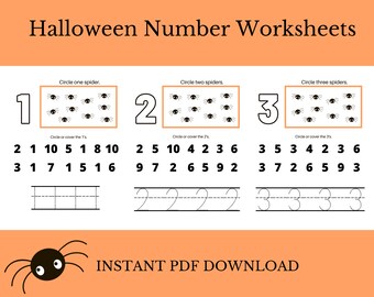 Halloween Preschool Printable Tracing Worksheets Preschool | Etsy
