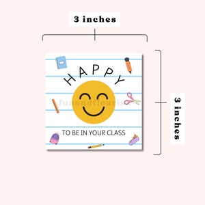 Welcome Back to School Teacher Gift Tags | Happy to Be in Your Class ...