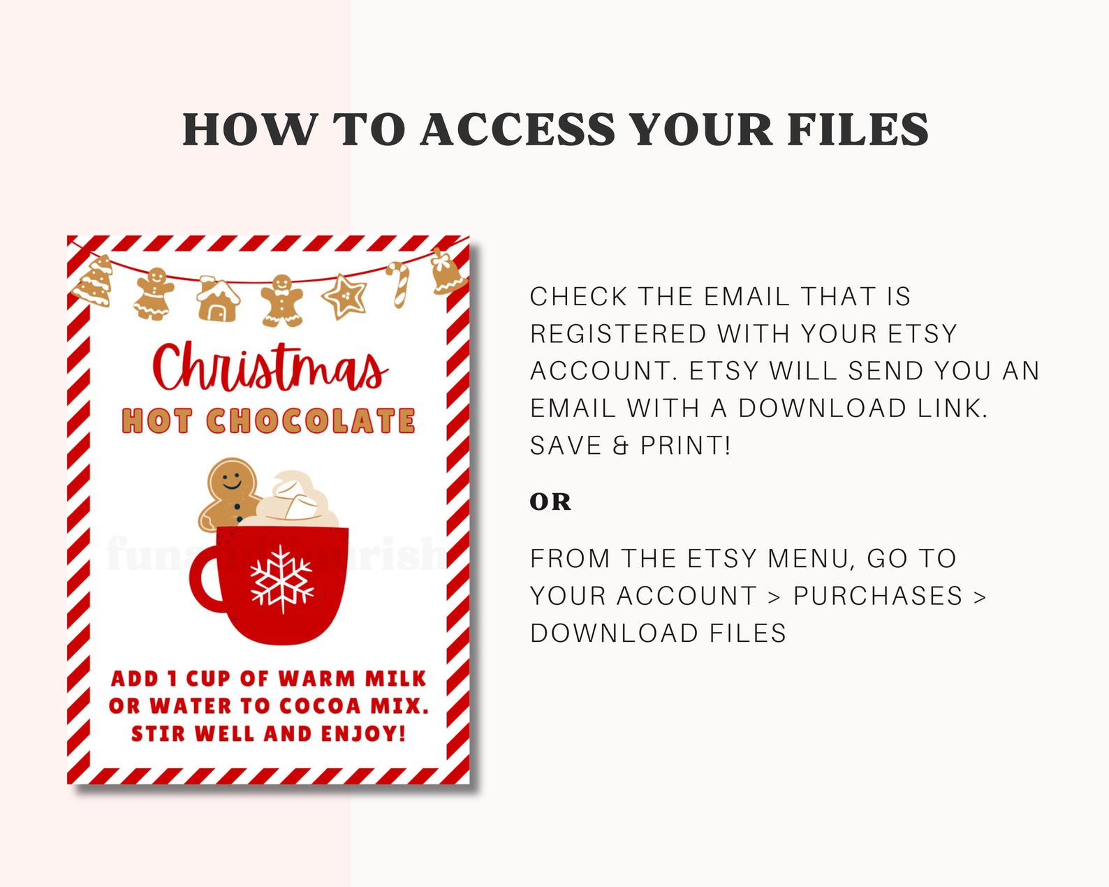 Printable Hot Chocolate Mix Gift Tag | Hot Cocoa Mix Tag | Christmas ...