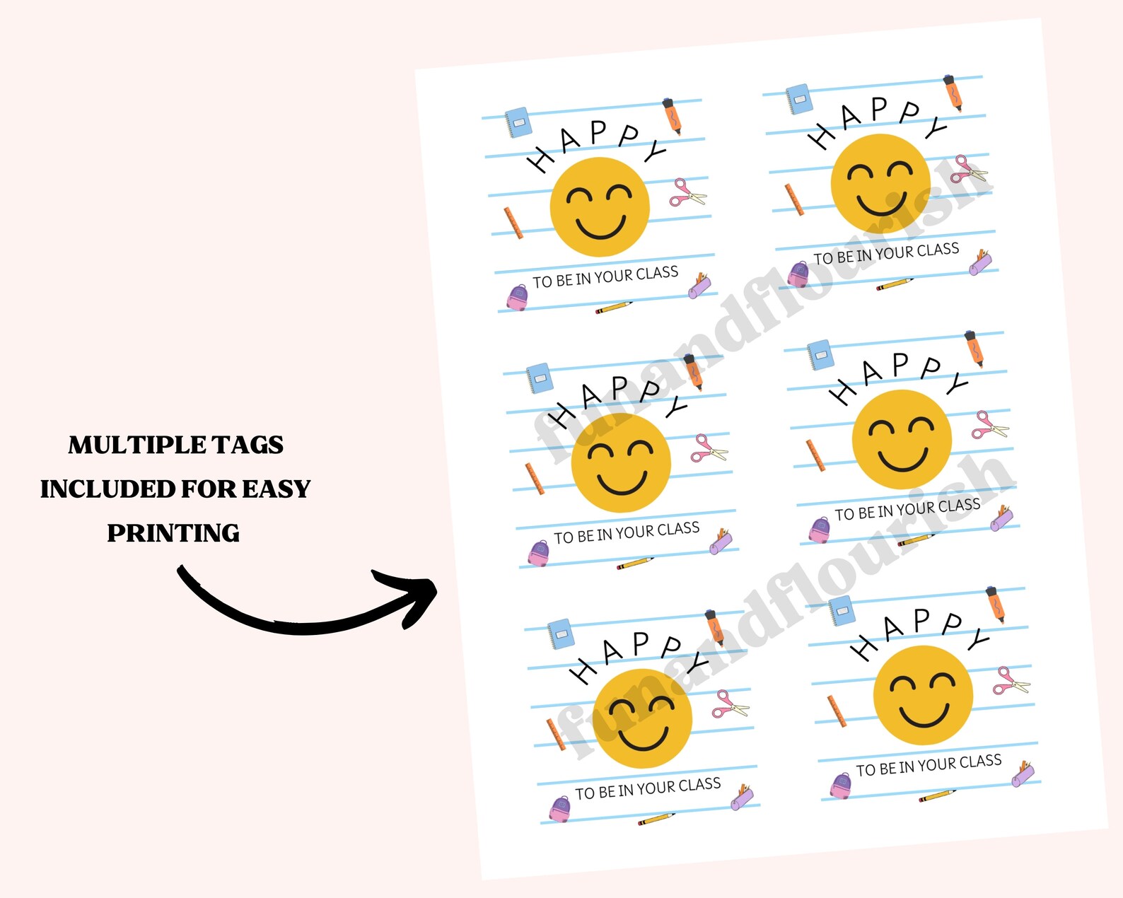 Welcome Back to School Teacher Gift Tags | Happy to Be in Your Class ...