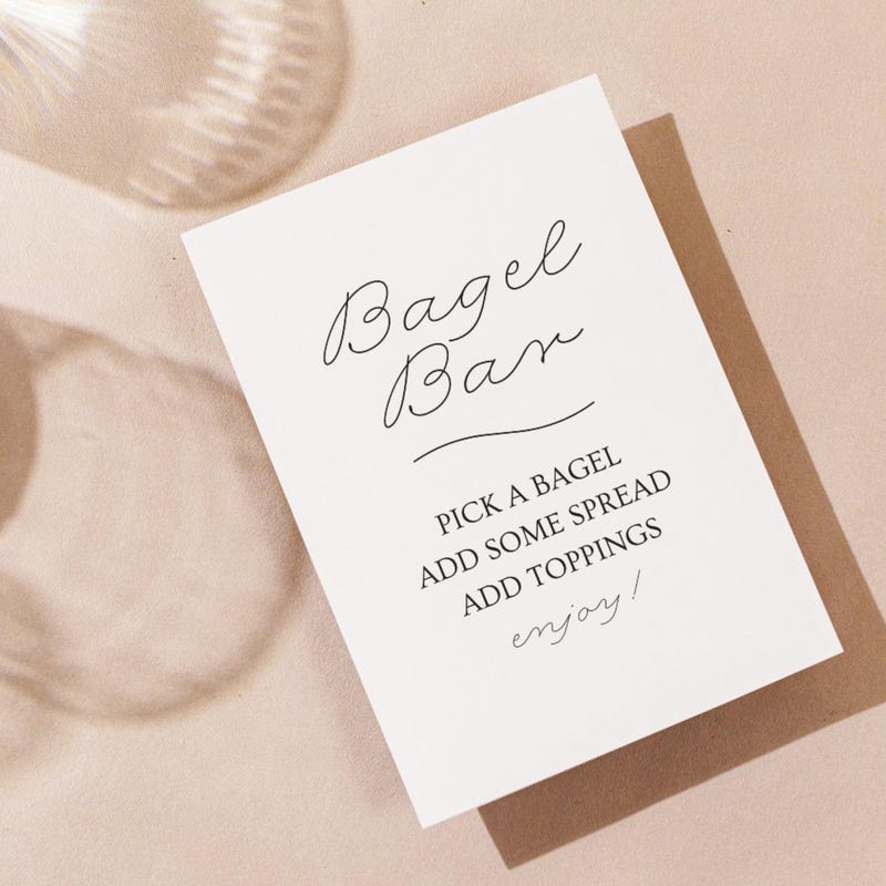 Bagel Bar Sign - Etsy