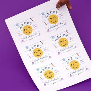 Welcome Back to School Teacher Gift Tags Happy to Be in Your Class ...