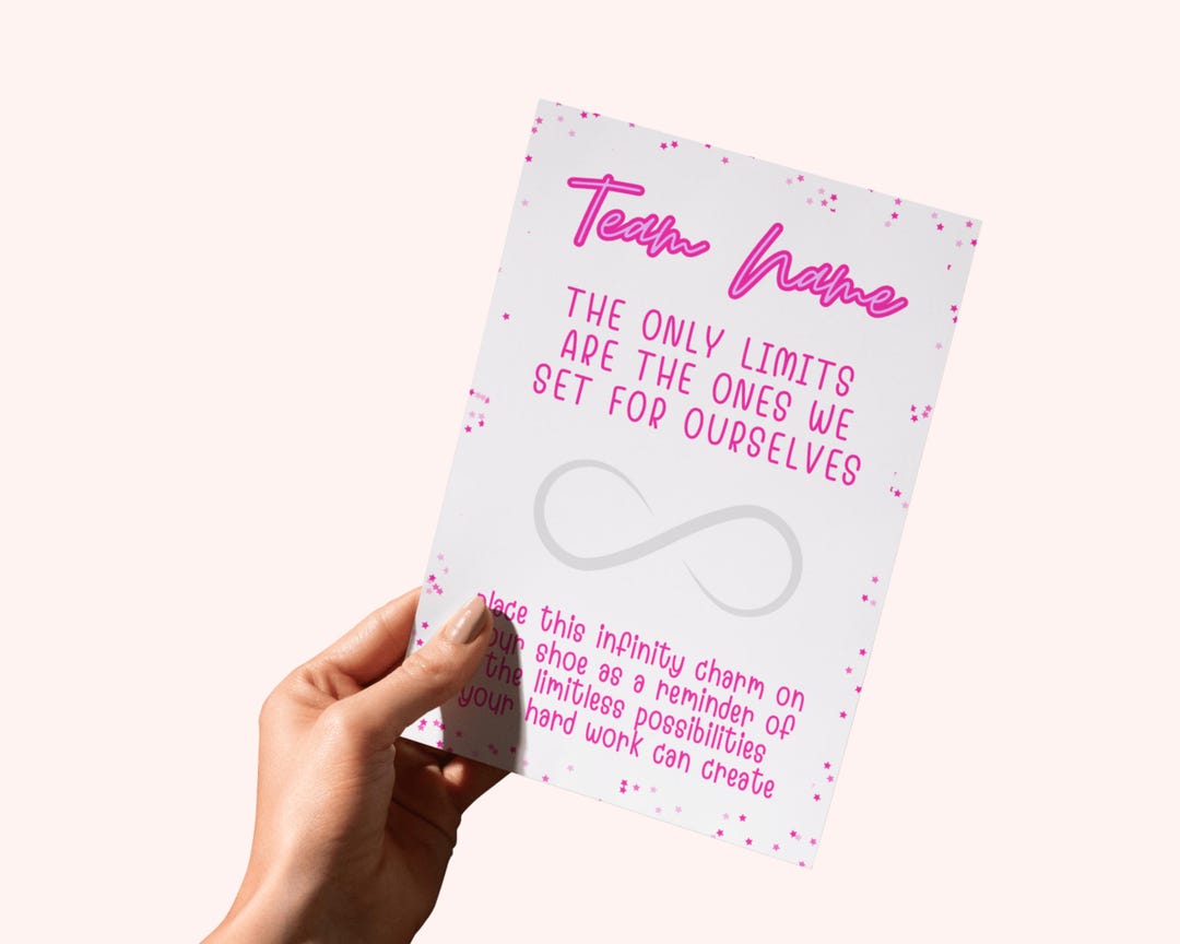 Cheer Shoe Charm Printable Tag | Infinity Charm Cheer Team | Cute Cheer ...
