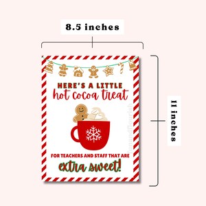 Printable Hot Cocoa Staff & Teachers Sign | Hot Chocolate Sign | Staff ...