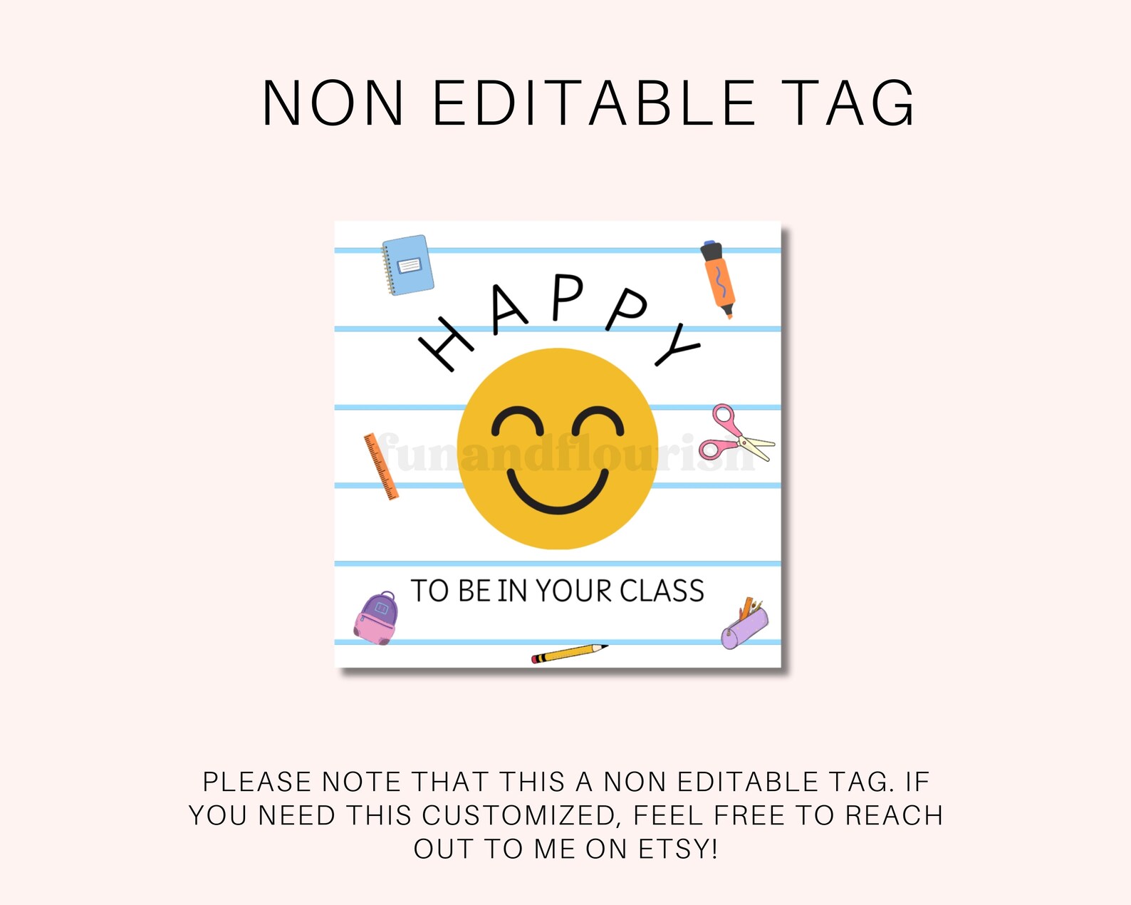 Welcome Back to School Teacher Gift Tags | Happy to Be in Your Class ...