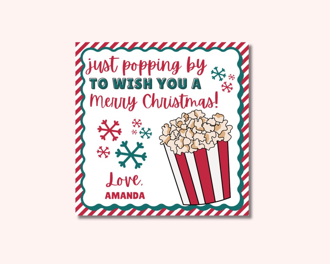 Just Popping by to Wish You a Merry Christmas | Printable Christmas ...