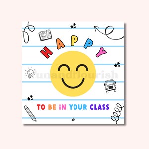 Welcome Back to School Teacher Gift Tags | Happy to Be in Your Class ...