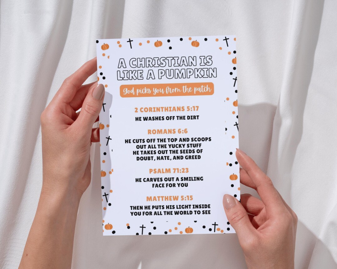 Being a Christian is Like A Pumpkin | Kids Church Tag | Church ...