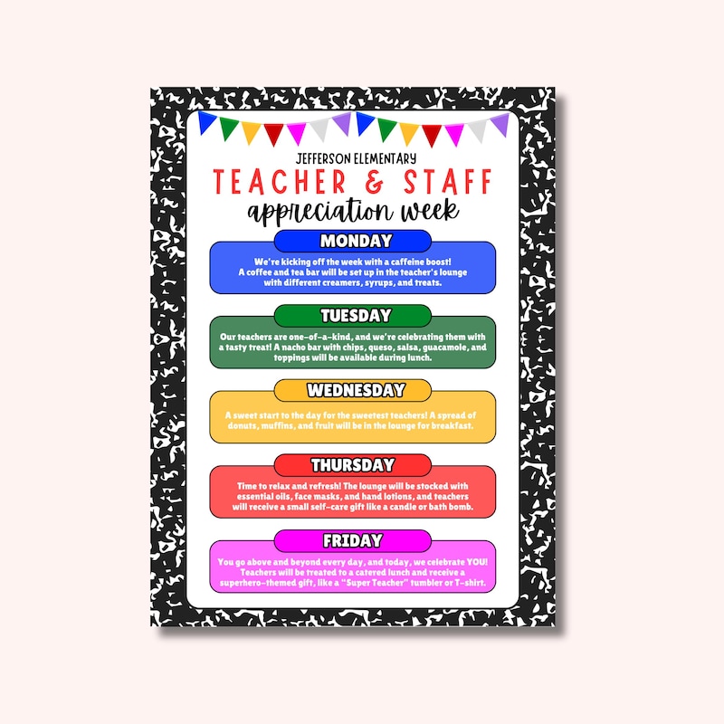 Friends Theme Teacher Appreciation Week - Etsy
