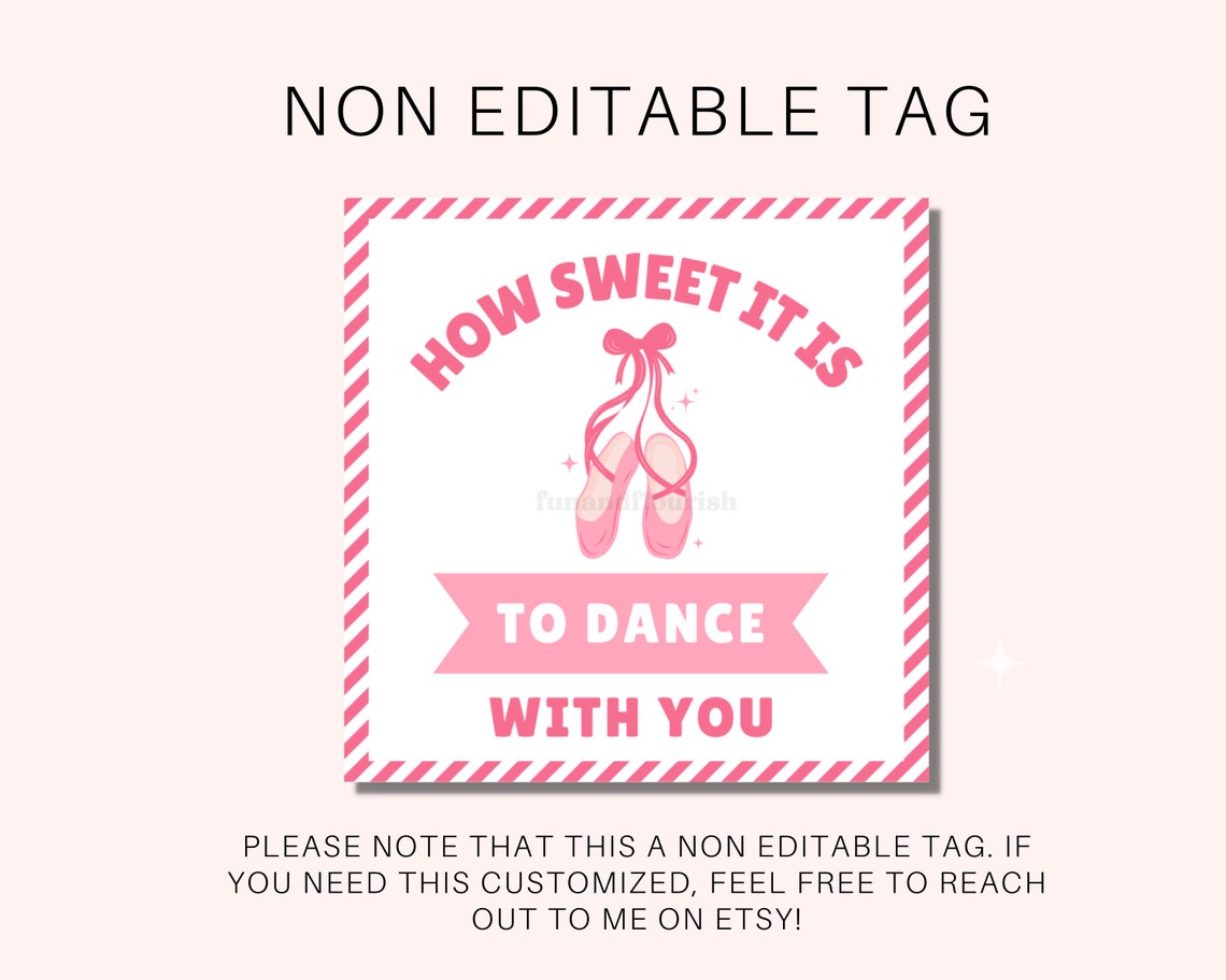 Ballet Printable Tag | Dance Recital Tag | Ballet Teacher Tag | Dance ...