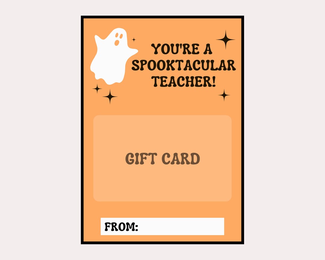 Halloween Teacher Gift Card Holder | You're Spooktacular | Teacher ...