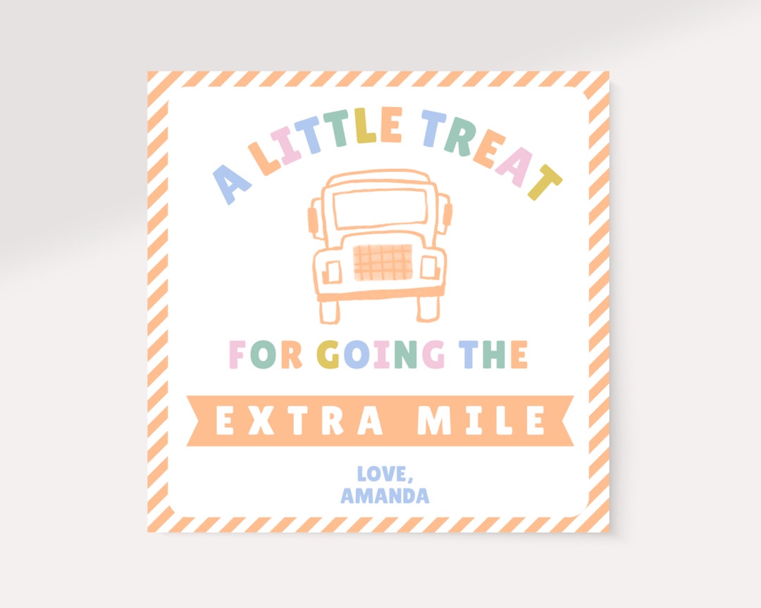 Printable Bus Driver Thank You Gift Tag | Bus Driver Appreciation ...