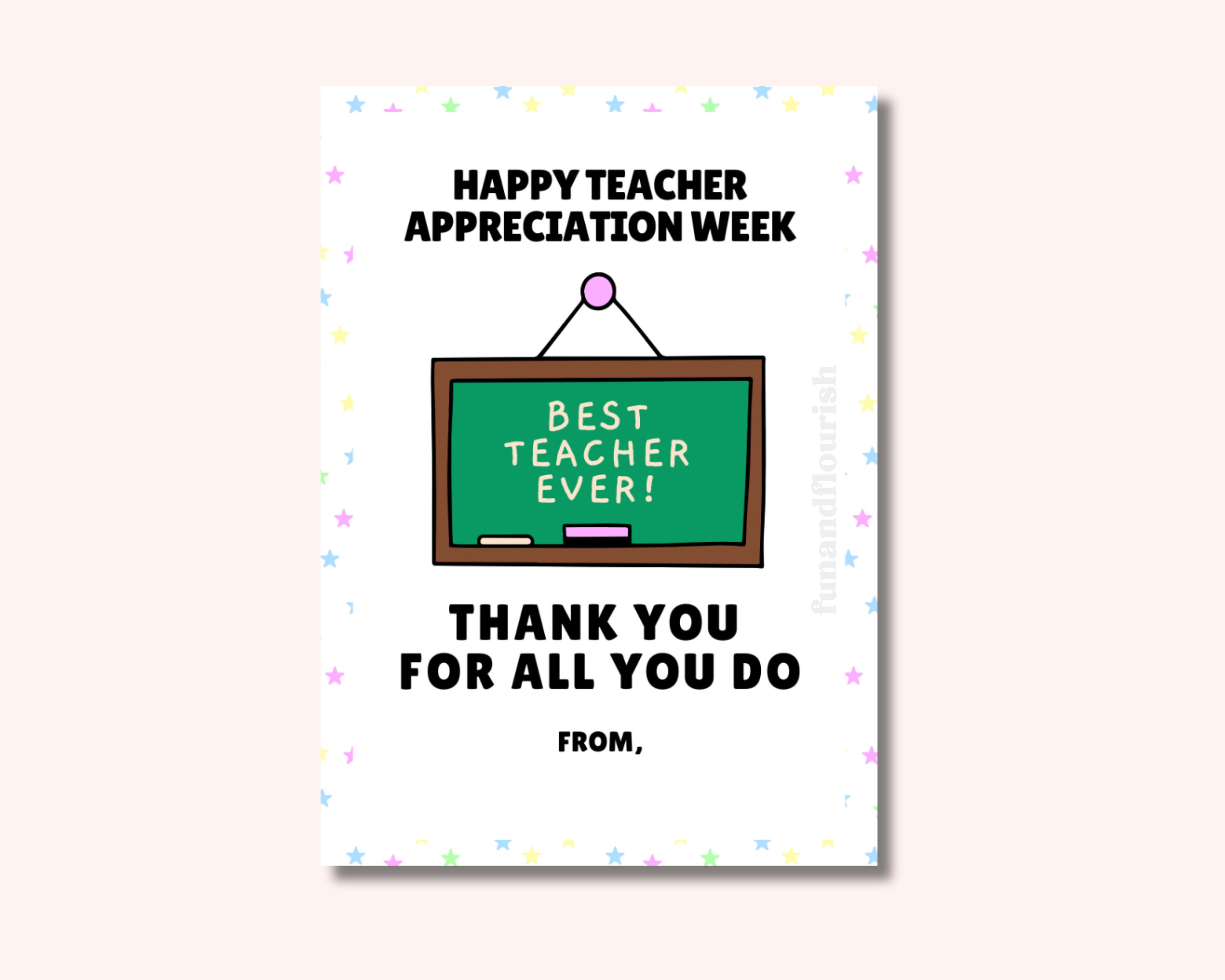 Happy Teacher Appreciation Week, Printable Teacher Appreciation Gift ...