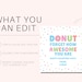 Printable Donut Forget How Awesome You Are Valentine | Kids Classroom ...