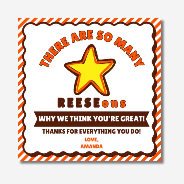 Reeses Thank You - Etsy