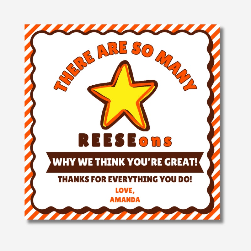 Reeses Thank You - Etsy