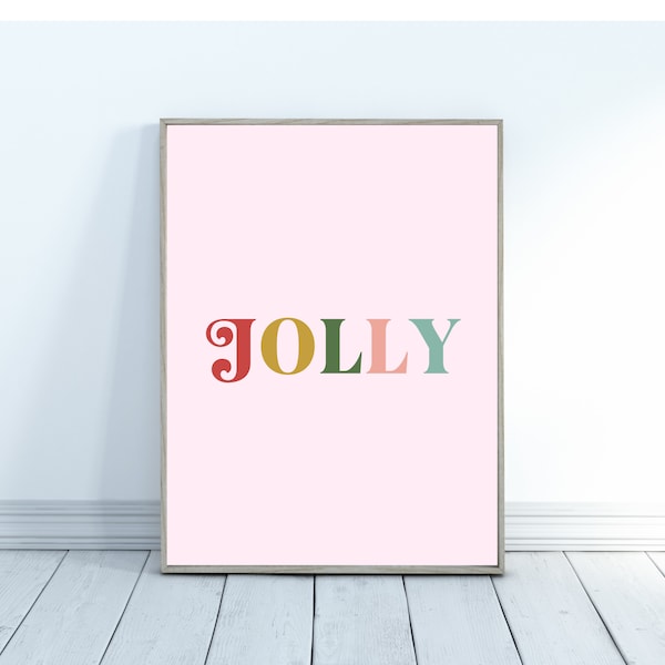 Holly Jolly Poster - Etsy
